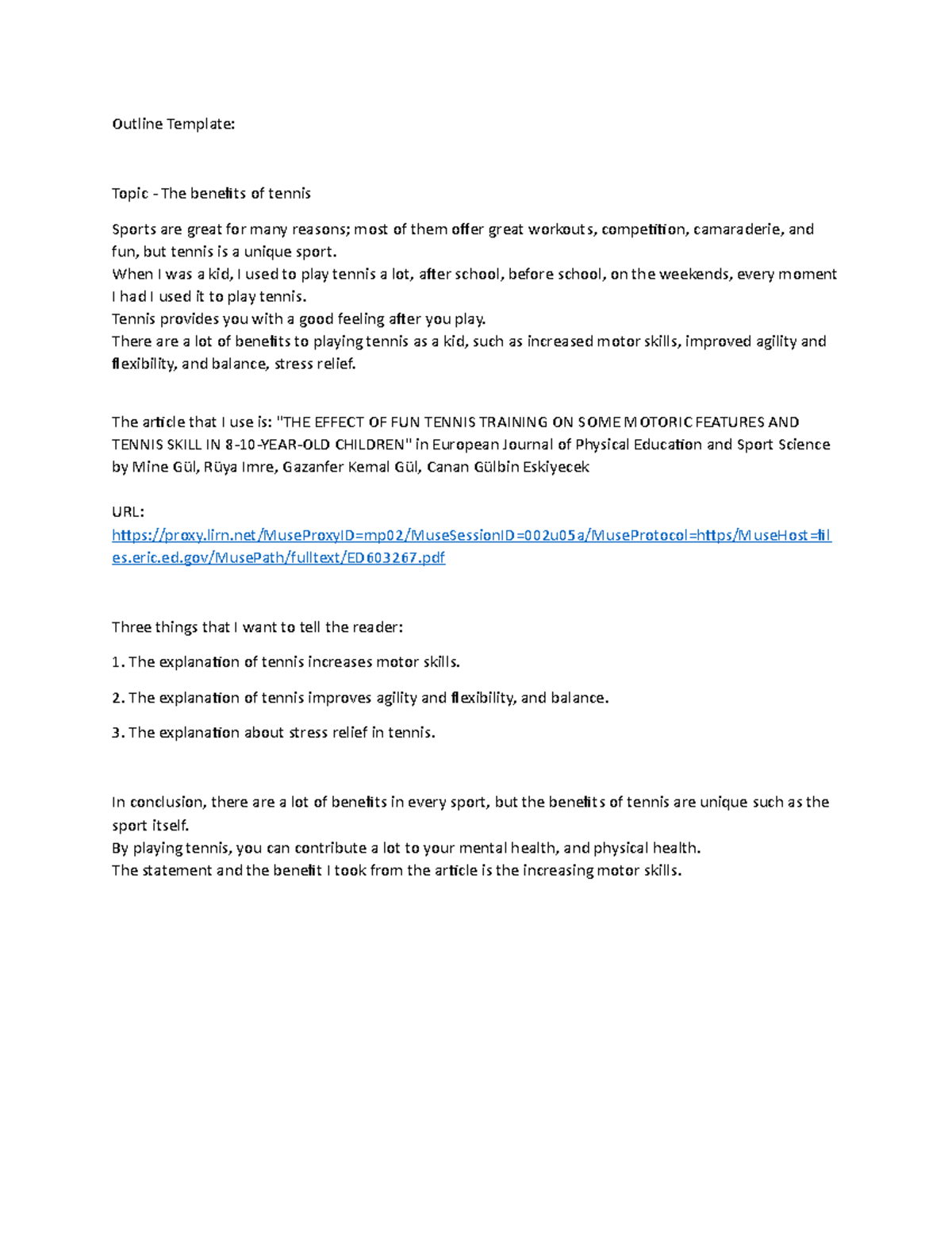 UNIV 1001 - Learning Journal unit 4 - Outline Template - Outline ...