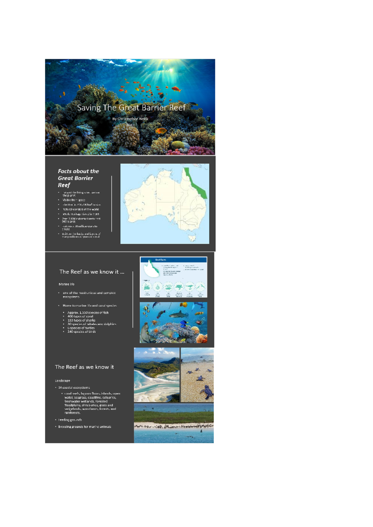 Geography slides - woiew w c j - Saving The Great Barrier Reef ...