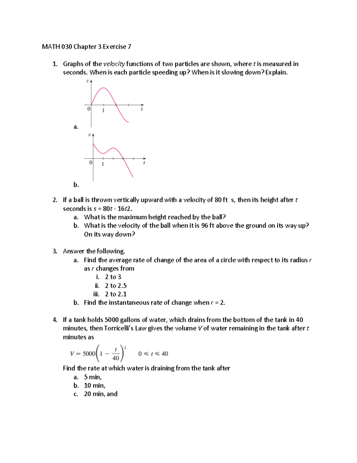 MATH 030 Chapter 3 Exercise 7 - MATH 030 Chapter 3 Exercise 7 Graphs of ...