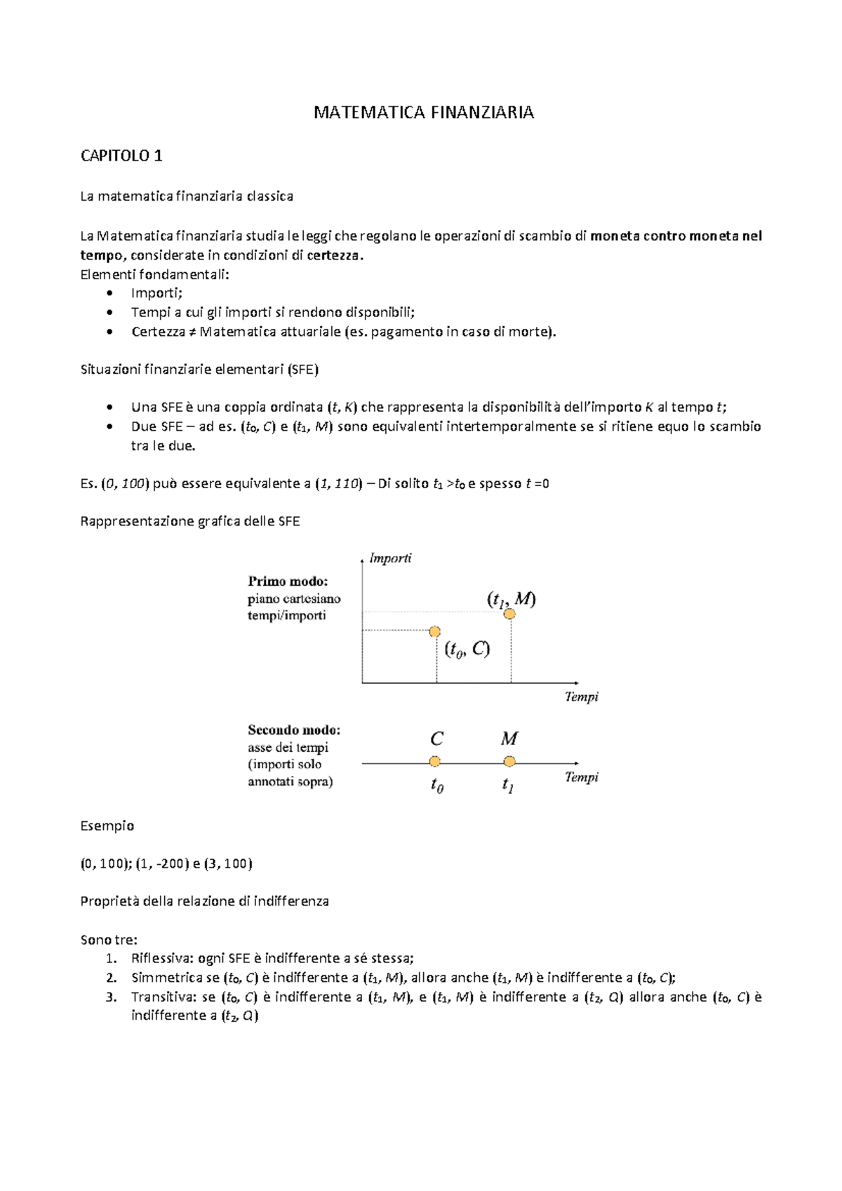 MATE FIN Compattato ( Appunti + Formule) - MATEMATICA FINANZIARIA ...