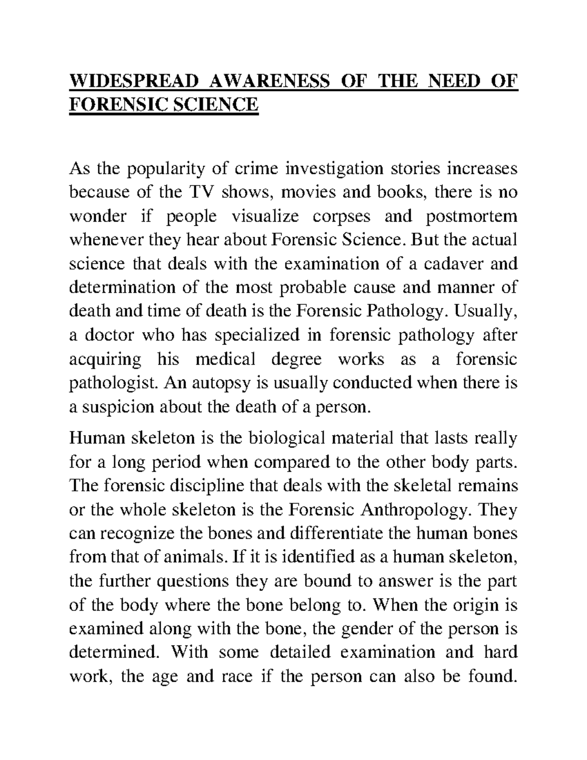 Need of FS 2 - How the people around the world became aware of the need ...