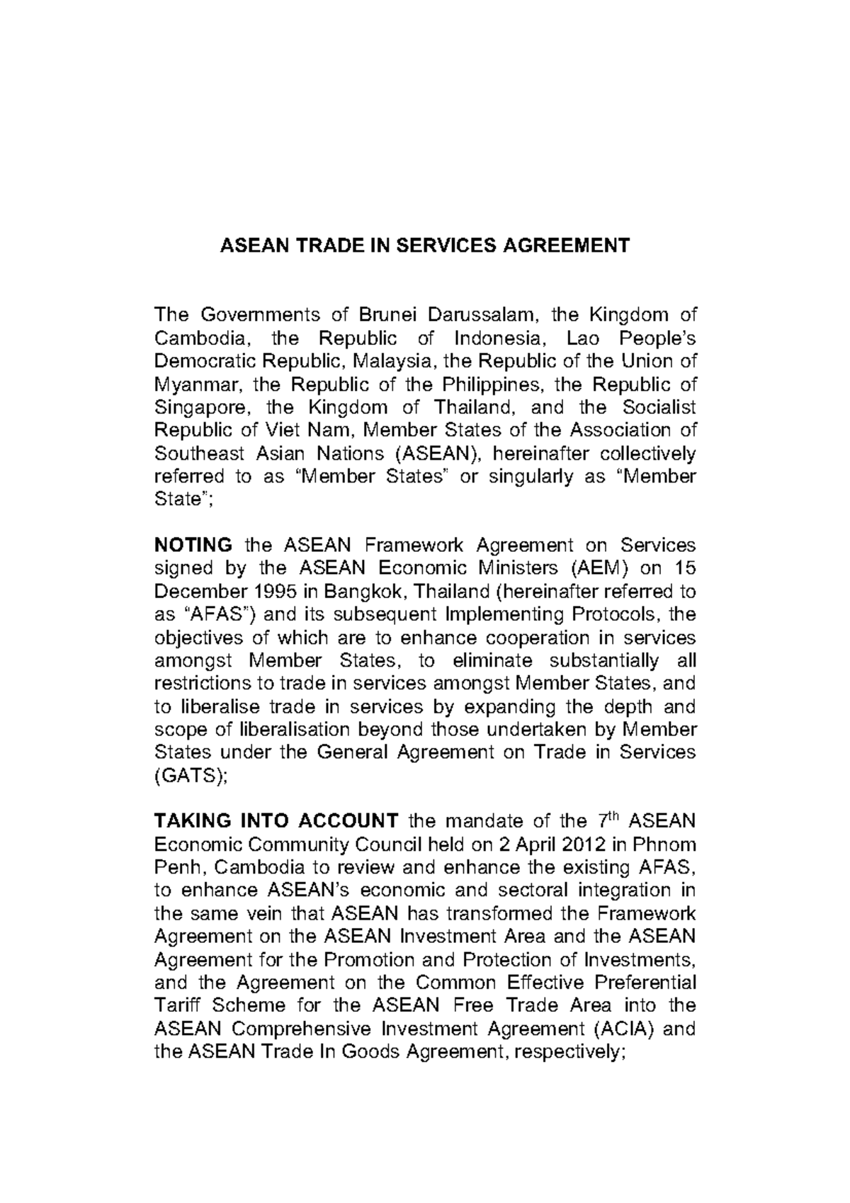 ATISA - hiệp định thương mại dịch vụ ASEAN - ASEAN TRADE IN SERVICES ...