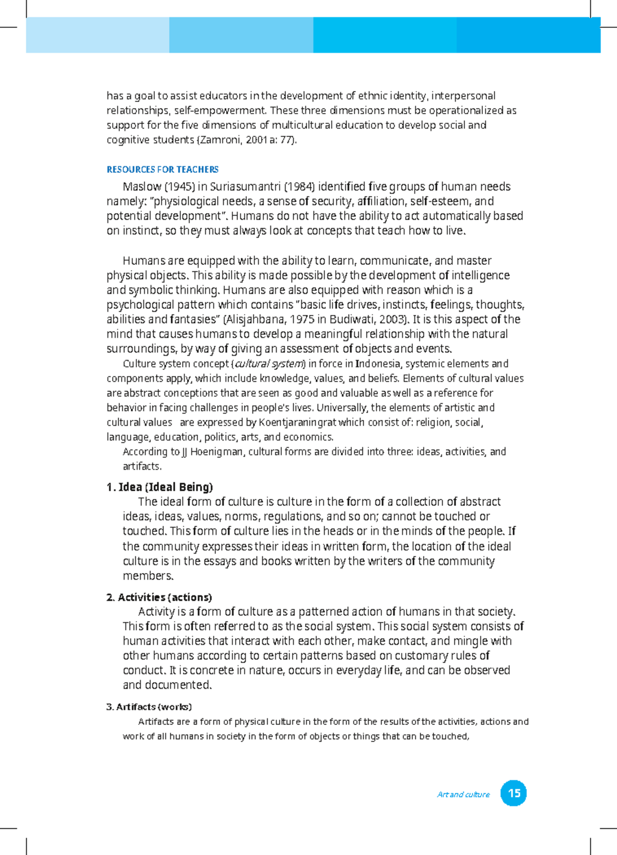 Arts, Music, Dance, And Theatre -1.1 Highschool Material -5 - has a ...