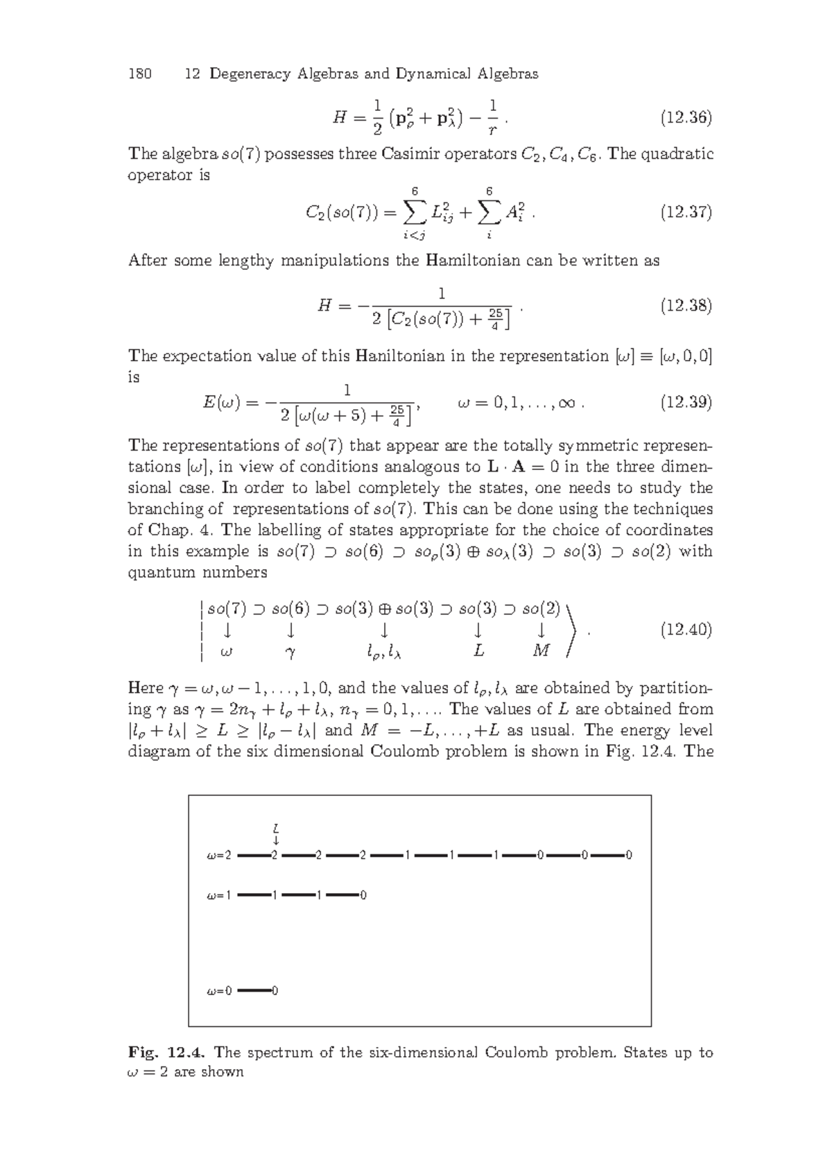 Applications Lie Algebras-26 - 180 12 Degeneracy Algebras and Dynamical ...