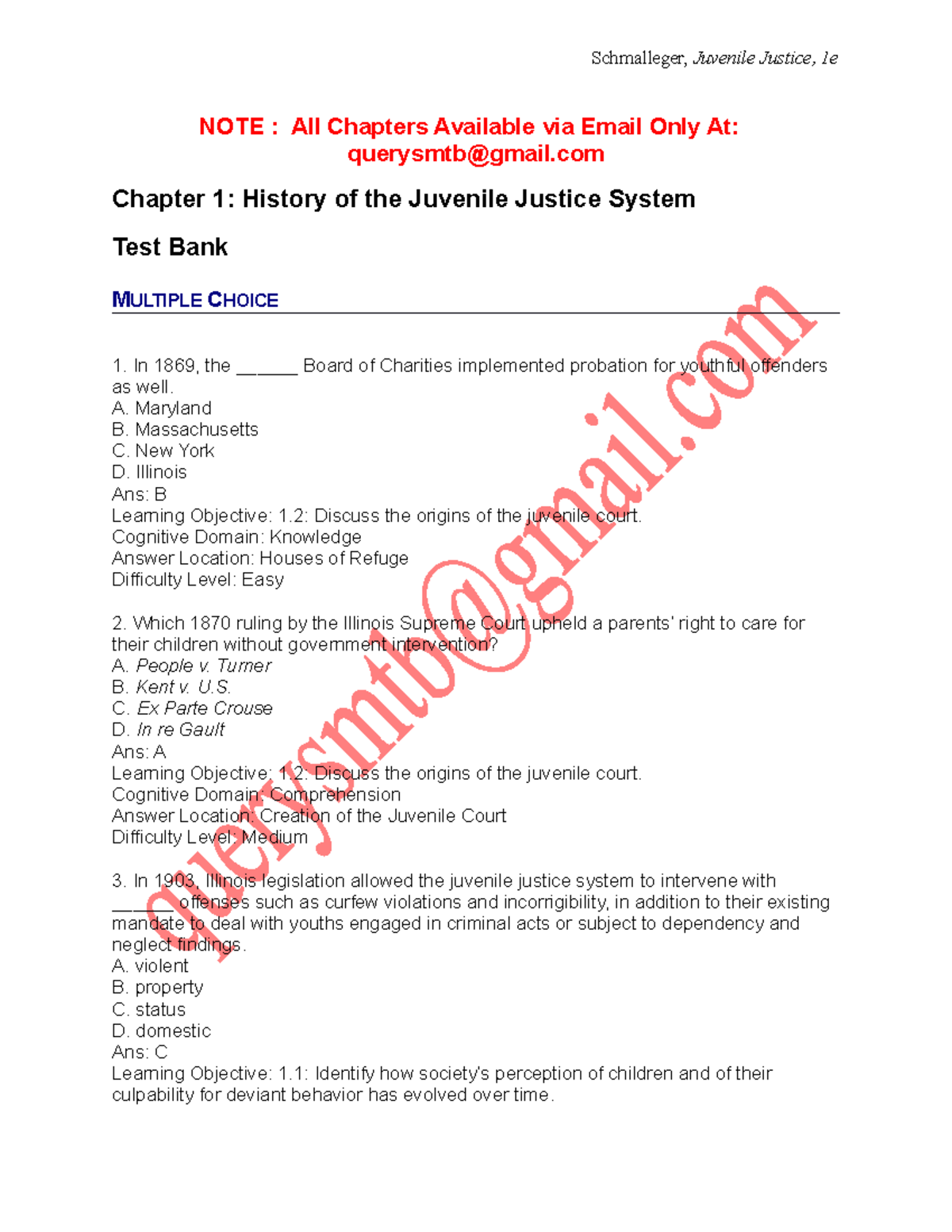 Solutions and Test Bank For Juvenile Justice, An Active-Learning ...