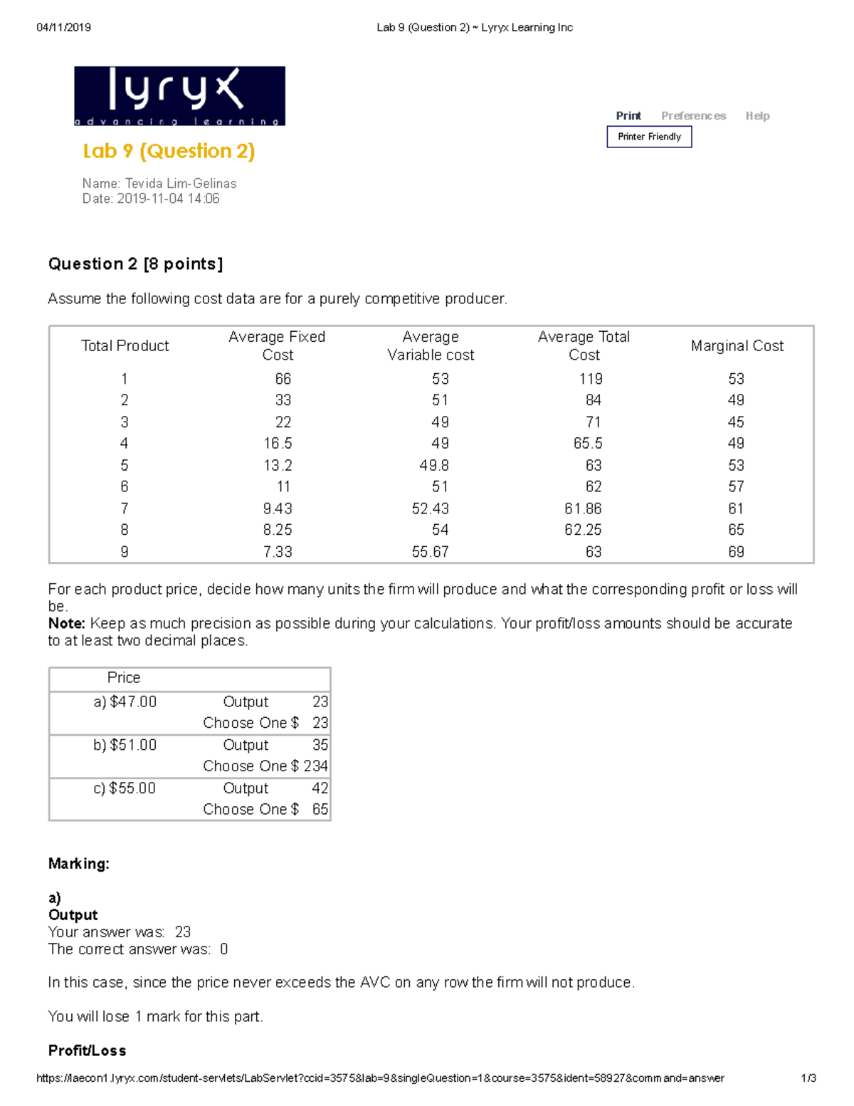 Lab 9 (Question 2) Lyryx Learning Inc - 04/11/2019 Lab 9 (Question 2 ...