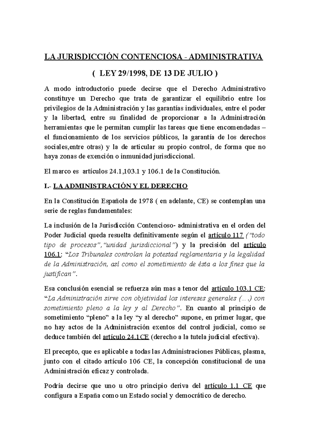 Lección la Jurisdicción contencioso administrativa-2 - LA JURISDICCIÓN CONTENCIOSA ...