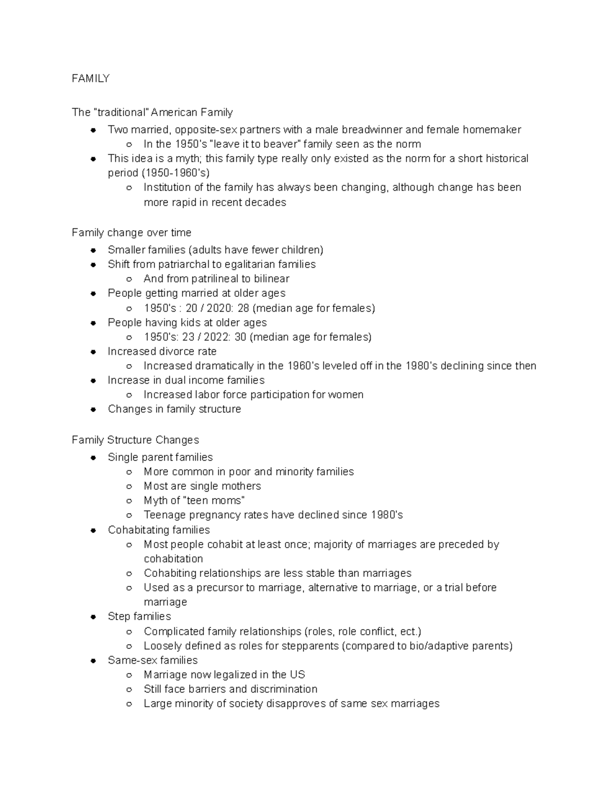 Family - Mr. Petts Introduction to Sociology - FAMILY The “traditional ...
