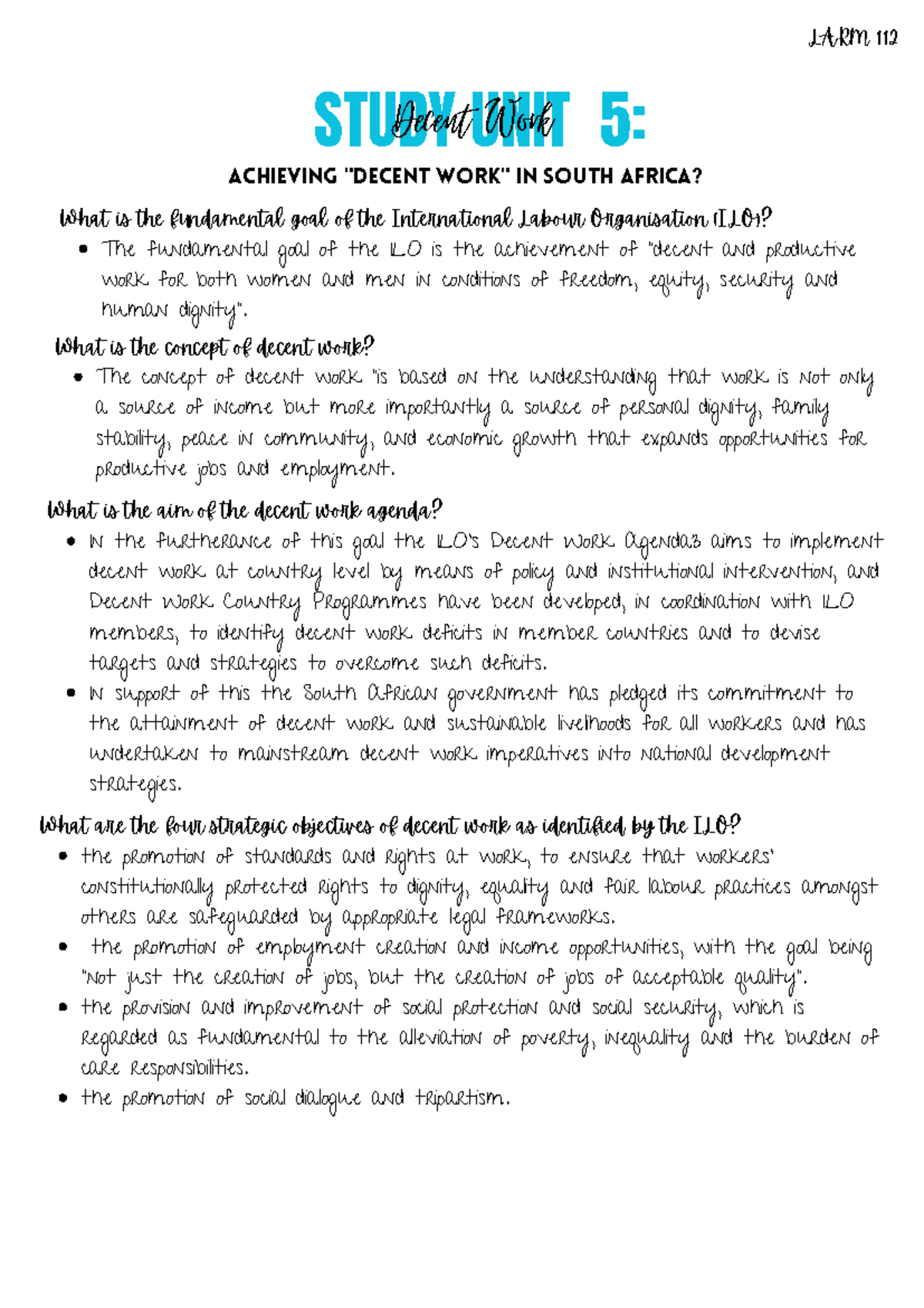 LARM 112 SU 5 - LARM 112 Study Unit 5 - STUDY UNIT 5: What is the ...