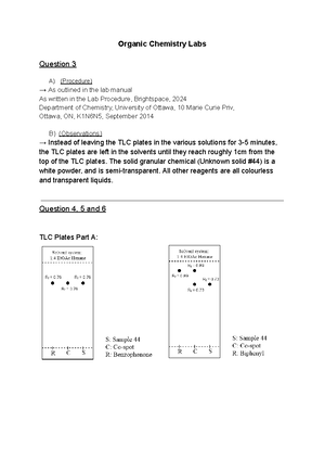 Org chem 1 lab manual - Introduction 1 CHM 1321 Organic Chemistry ...