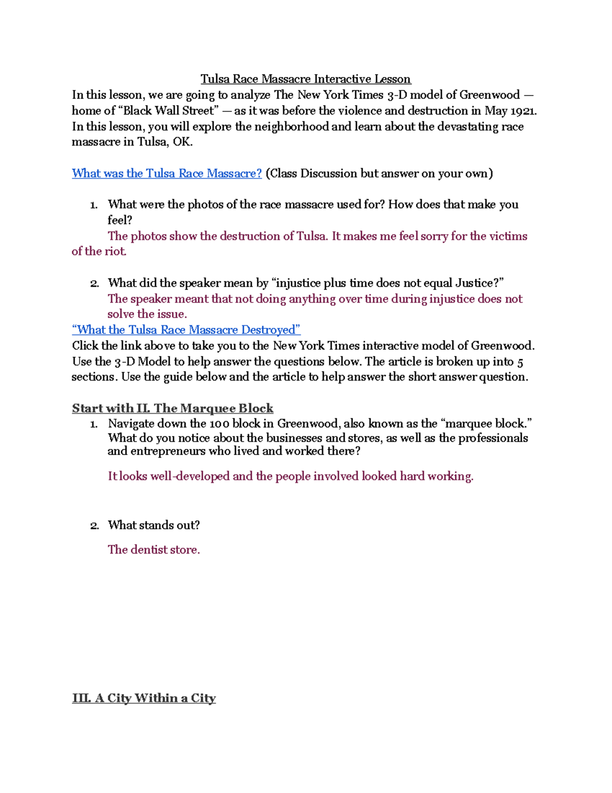 Tulsa Race Massacre - In this lesson, you will explore the neighborhood ...