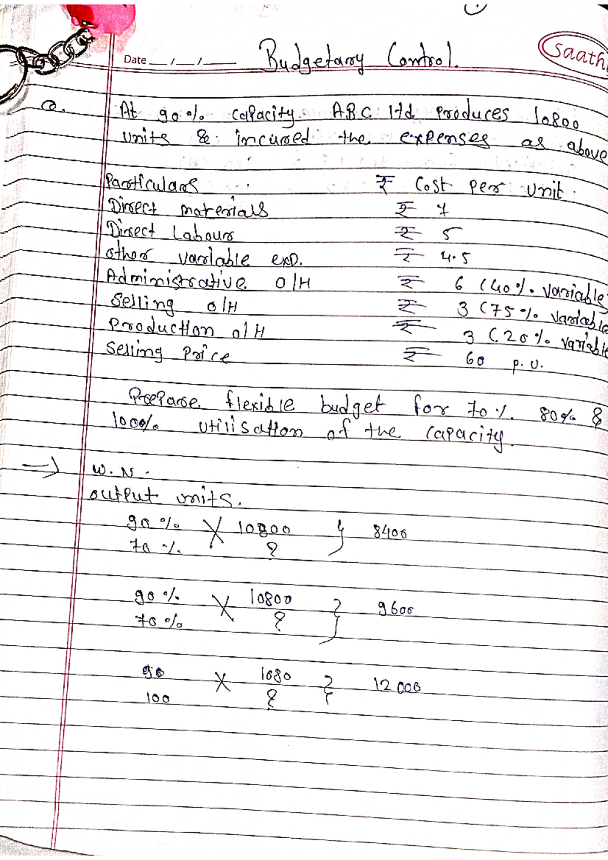 Flexible budget and cash budget sums - Financial Management & Cost ...