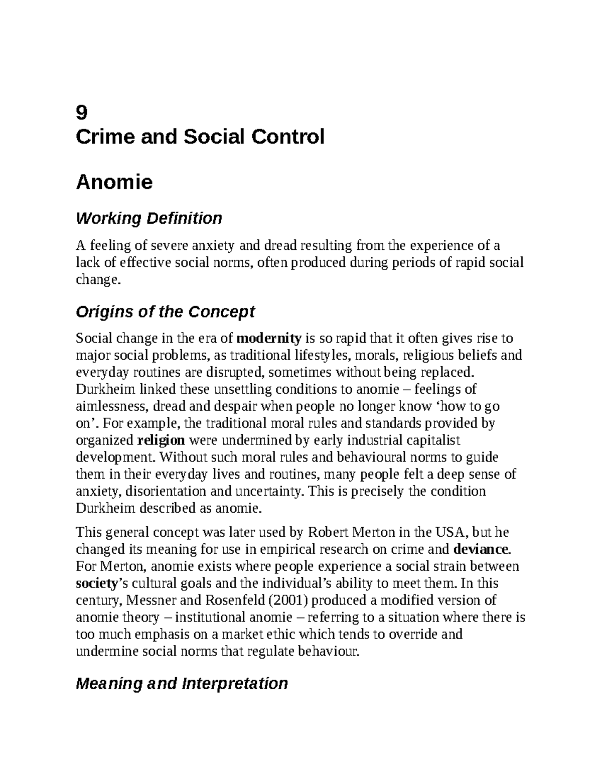 Essential Concepts in Sociology Chapter (57) - 9 Crime and Social ...