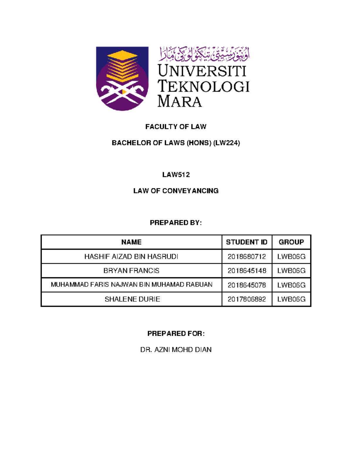 14A Final (Ways to fill in the form 14A) - Law of Conveyancing 1 - UiTM ...