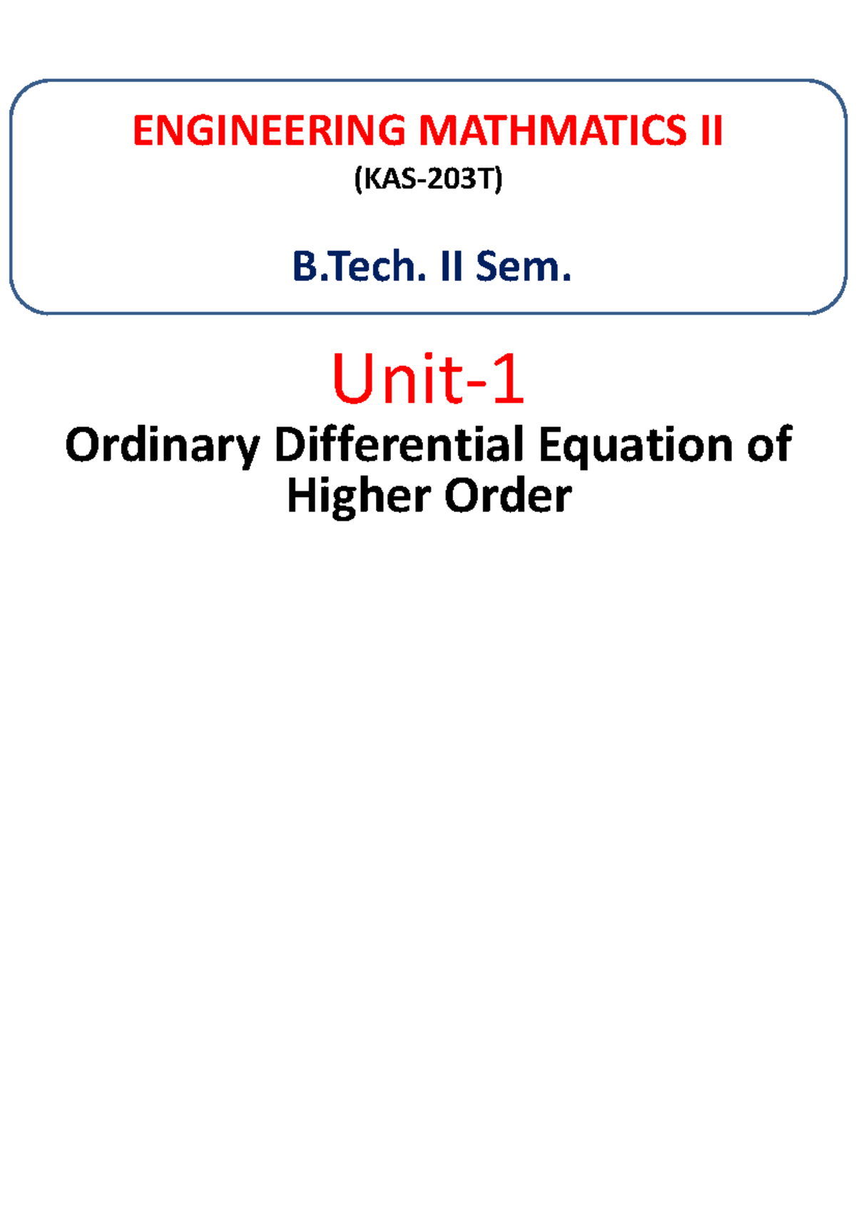 Engg Maths-II UNIT-I-Copy 210512 2011 19 - 1 Unit- 1 Ordinary ...
