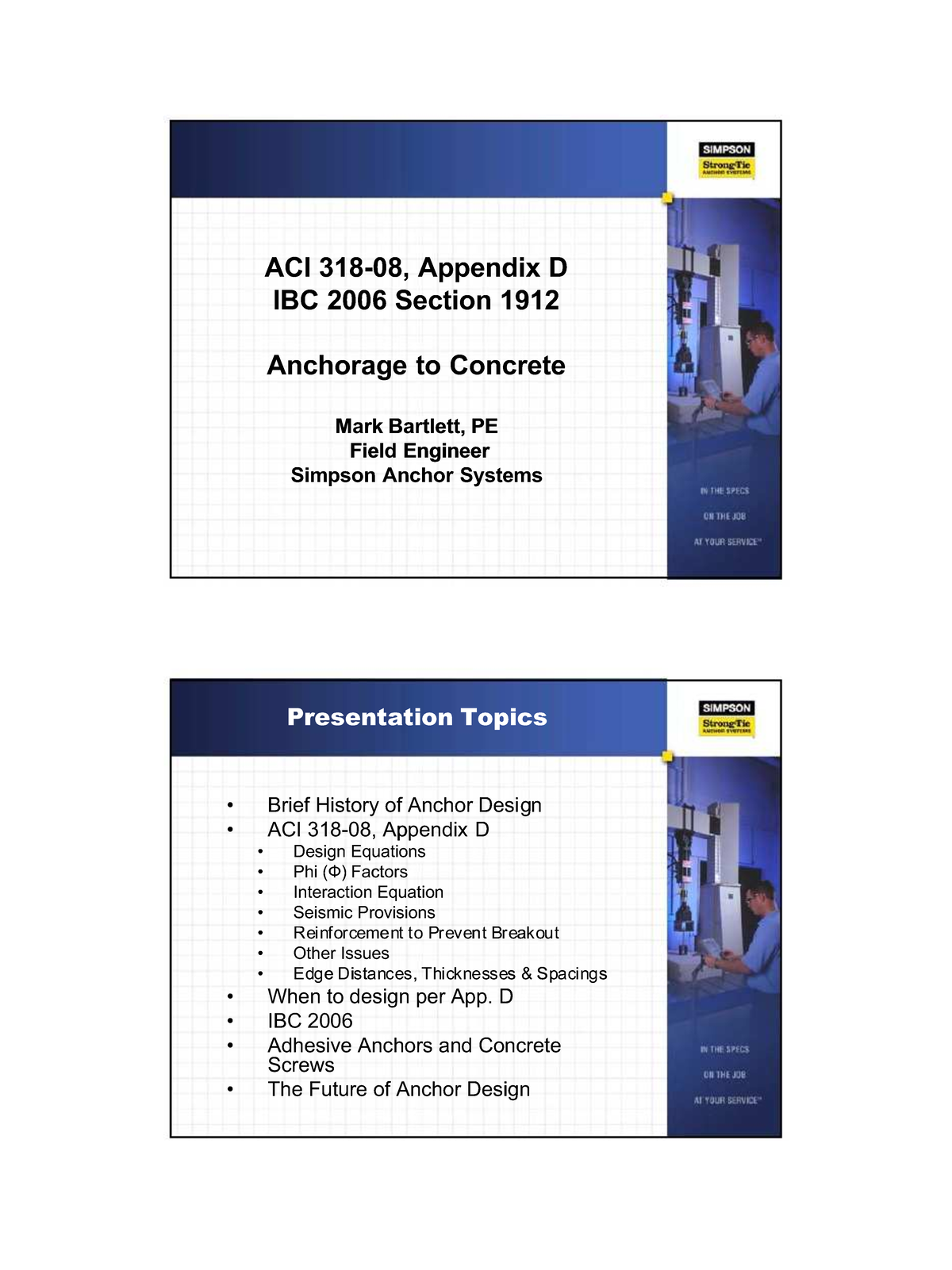 Aci-318-08-appendix-d-concrete-strength-of-materials compress - ACI 318 ...