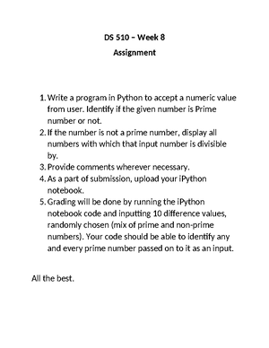 DS510 Assignment Week 3 - DS 510 – Week 3 Assignment A sample of 160 ...