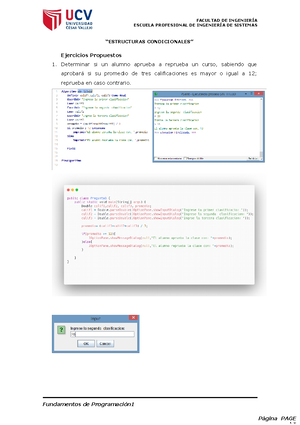 Guía Laboratorio 4 Completa - GUÍA PRÁCTICA N° 4 Asignatura: Fundamentos de Programación. Ciclo ...