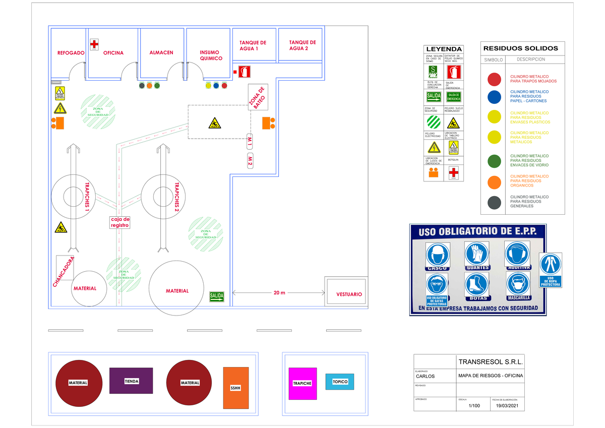 MAPA DE Riesgos DE LA Planta - OFICINA REFOGADO ALMACEN QUIMICOINSUMO ...