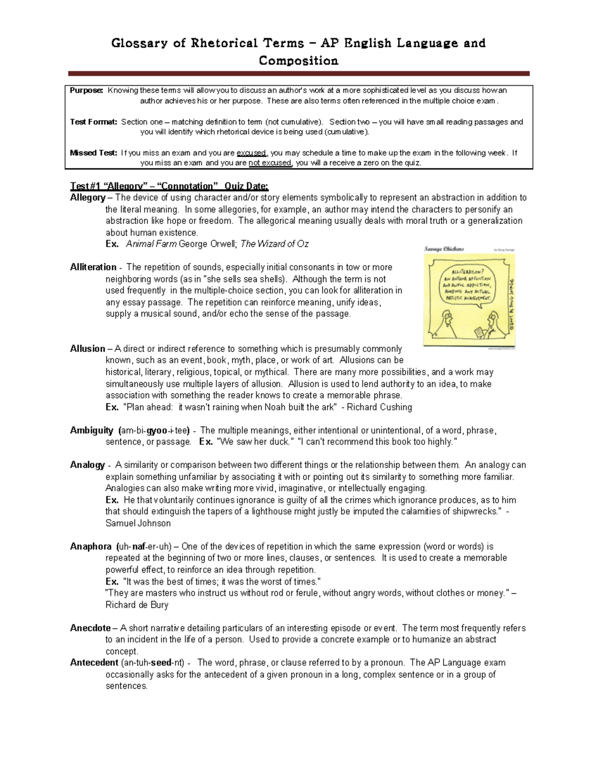 Rhetorical Terms List - Composition鈀 Purpose: Knowing these terms will ...