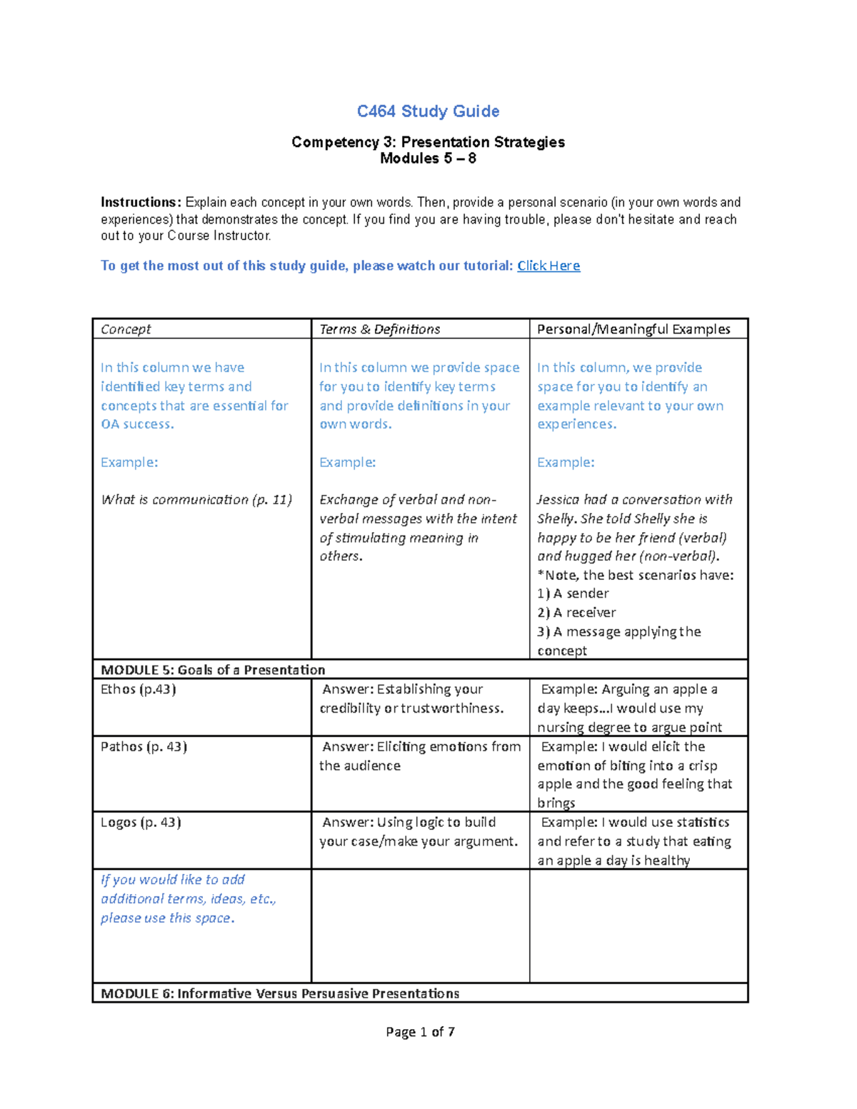 C464 Study Guide - Competency 3 - C464 Study Guide Competency 3 ...