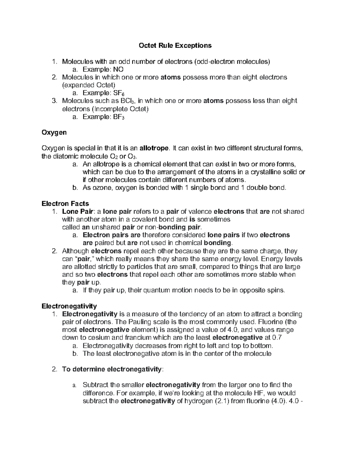 Octet+Rule+Exceptions - Octet Rule Exceptions Molecules with an odd ...
