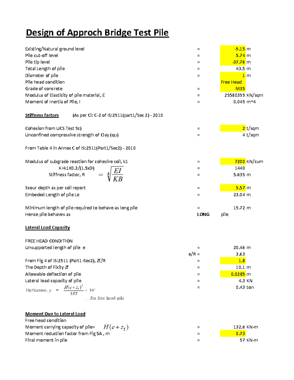 Design of Approach Bridge Test Pile - Design of Approch Bridge Test ...