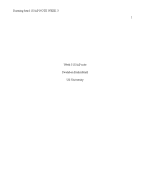 SOAP Musculoskeletal - SOAP note example - SOAP: Musculoskeletal ...