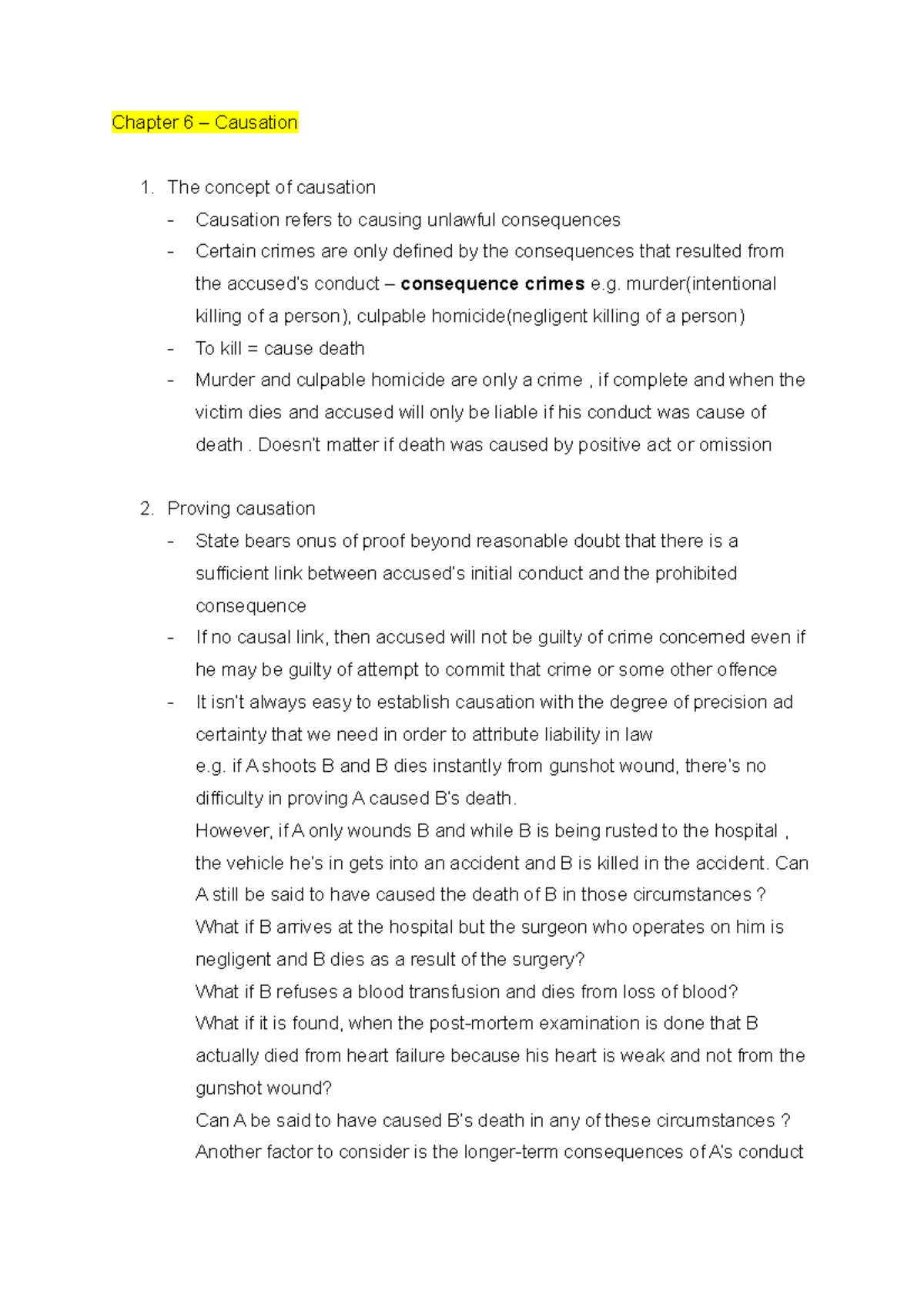 Chapter 6 Set Textbook Criminal Law In South Africa Chapter 6