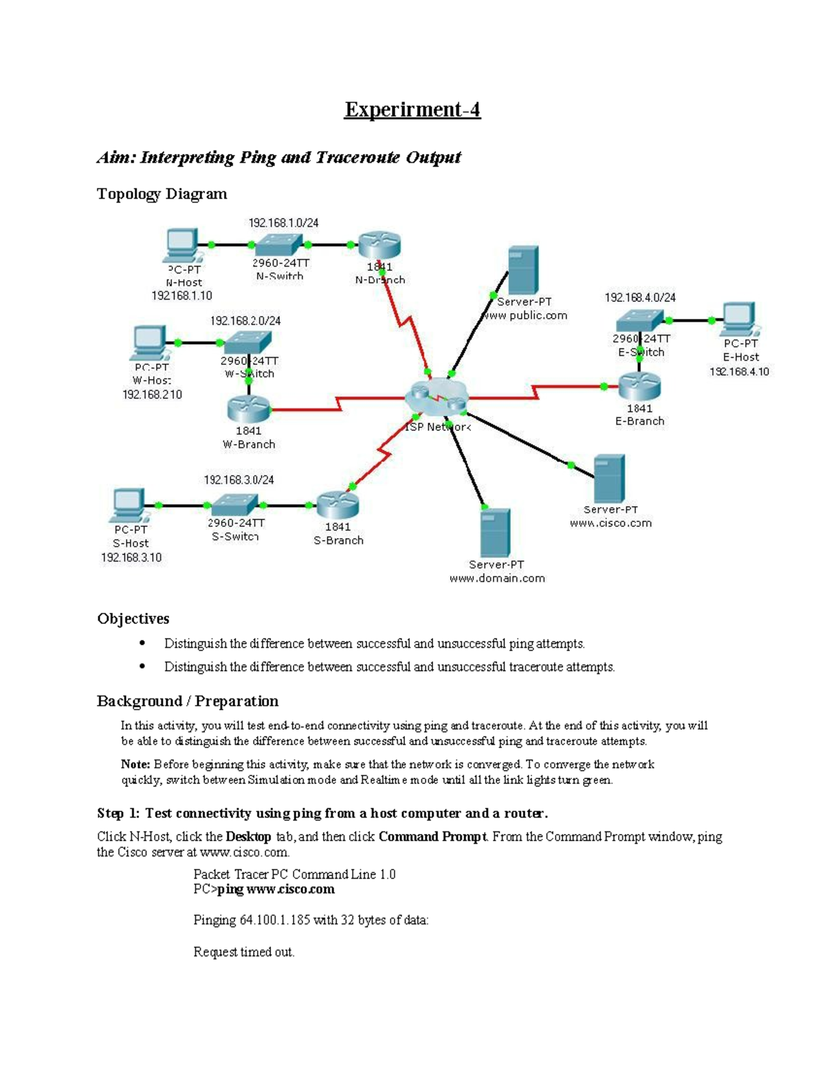 Experirment - 4 - AKTU COMPUTER NETWORKS NOTES - Experirment- Aim ...