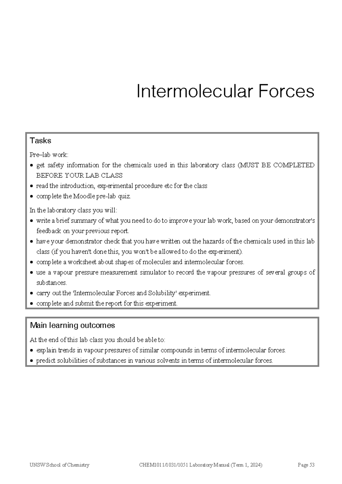Laboratory 4 Manual for Practical Classes - UNSW School of Chemistry ...