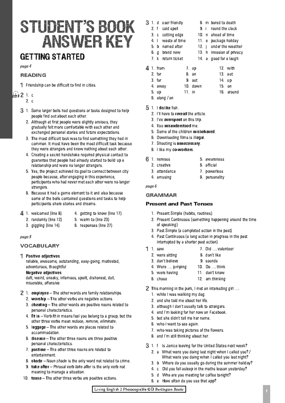 Pdfcoffee - ndjdj - GETTING STARTED page 4 Reading 1 Friendship can be ...
