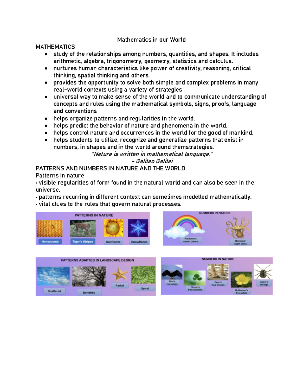 MMW- Prelim - mw - Mathematics in our World MATHEMATICS study of the ...