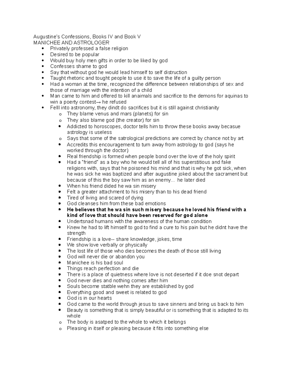 Augustine IV and V - notes on reading - Augustine’s Confessions, Books ...