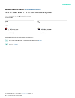 Transformation HRM strategies at Ford Motors - Running Head: HUMAN ...