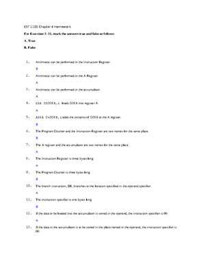 Chapter 11 (CST 1100) - Chapter 11 Questions 1- For Exercises 1–15 ...