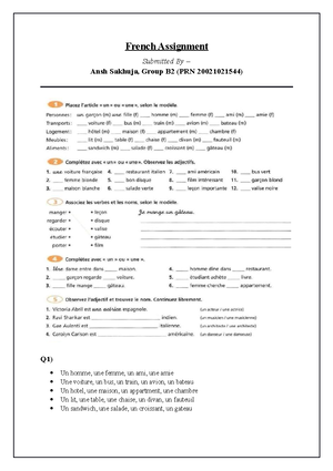 French ab initio-Writing Formats Booklet Pamoja branded ST 1 - French ...