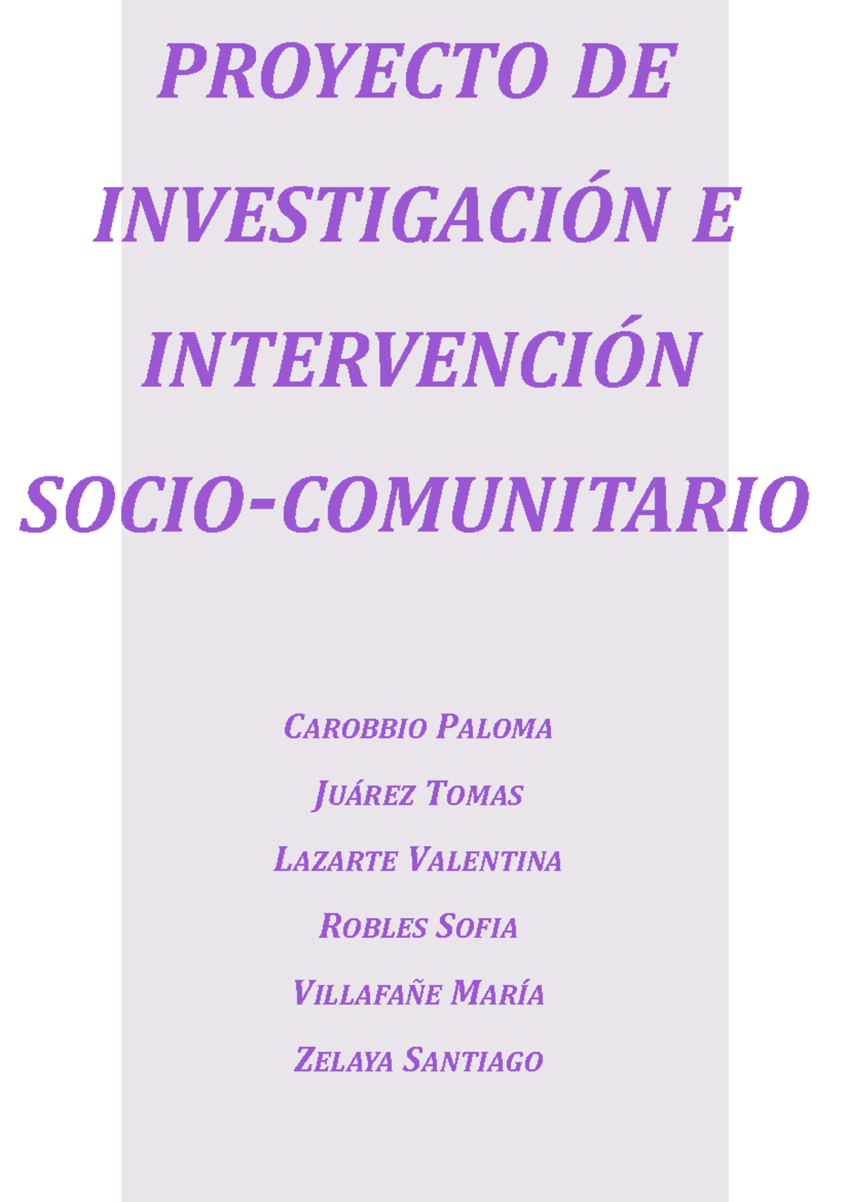 Proyecto - copia - tp de deztrezas 3 - PROYECTO DE INVESTIGACIÓN E ...