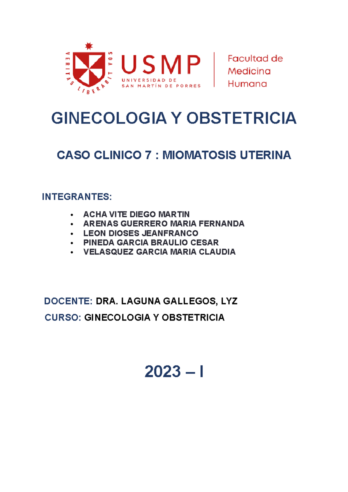 CC7 - gineco y obstetricia , trabajo, informe - GINECOLOGIA Y ... CC7 - gineco y obstetricia , trabajo, informe - GINECOLOGIA Y ...