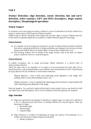 Computer vision question bank - UNIT- Overview of computer vision and its applications: 1 ...
