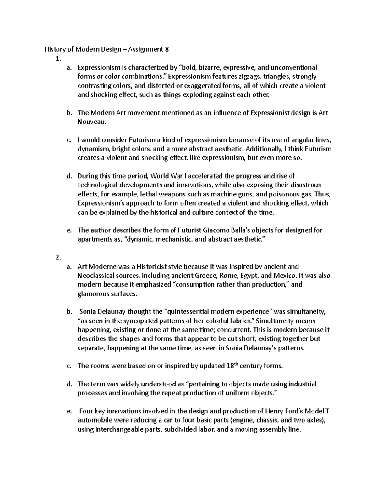 History of Modern Design – Assignment 8 - History of Modern Design ...