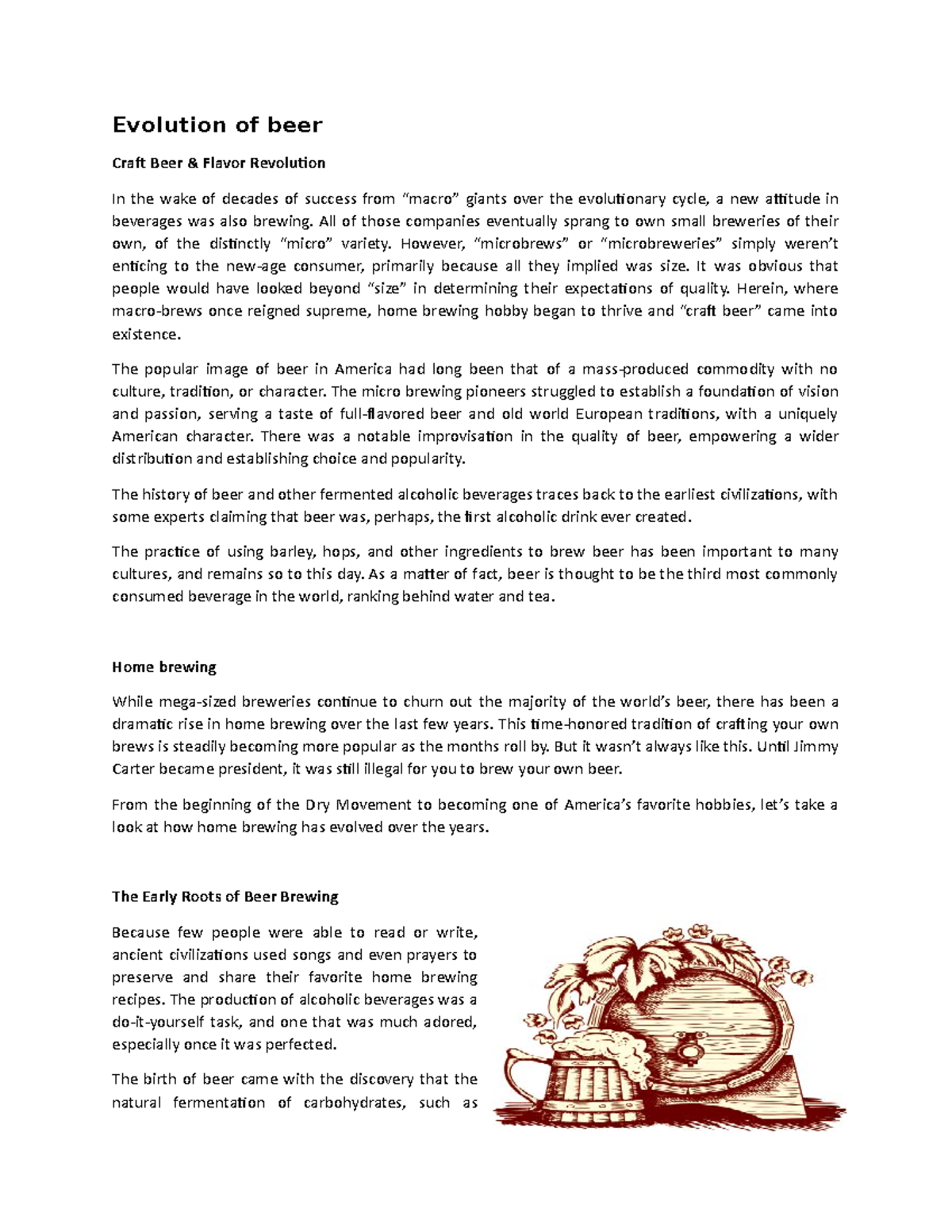 Evolution of beer - none - Evolution of beer Craft Beer & Flavor ...