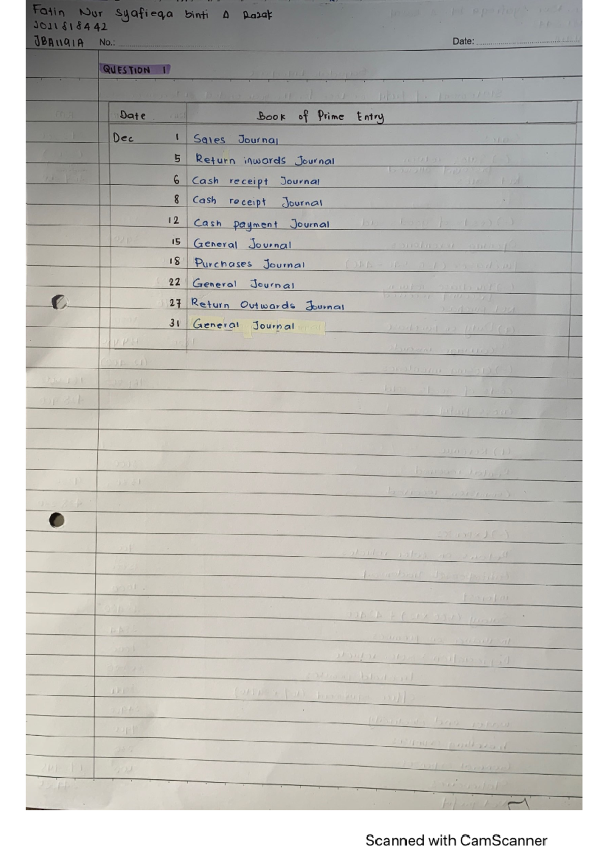 ACC117 answer sheet - Public Administration - Studocu