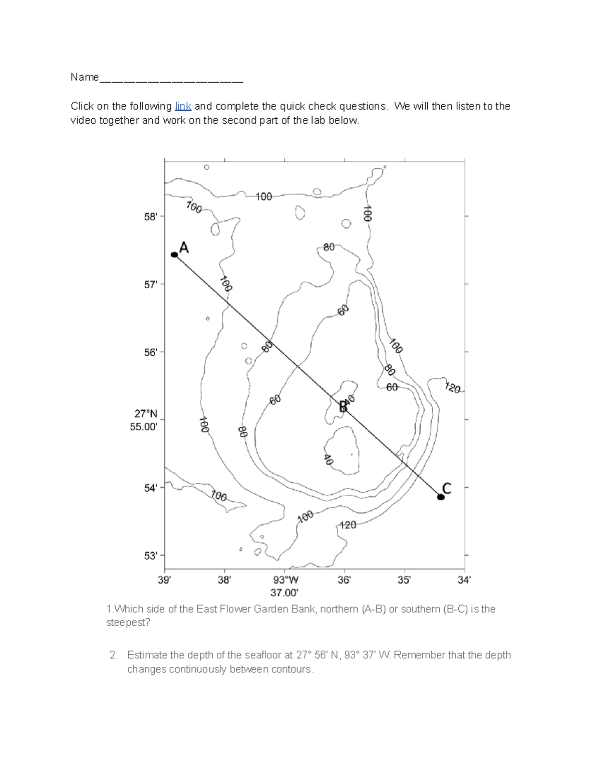 Bathymetric Charts - Name________________________ Click on the ...