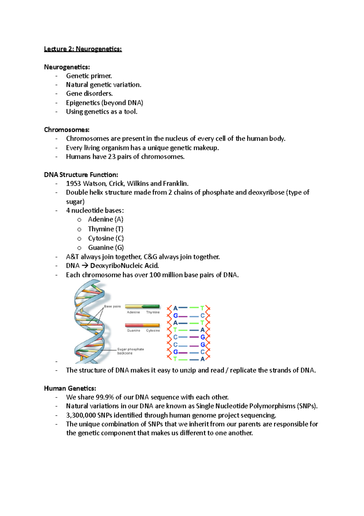 Lecture 2- Neurogenetics - Lecture 2: Neurogenetics: Neurogenetics ...