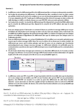 Fiche de TP 04 - TP4 - Fiche de TP N° 4 du Module Cryptgraphie Implémentation d'une fonction de ...