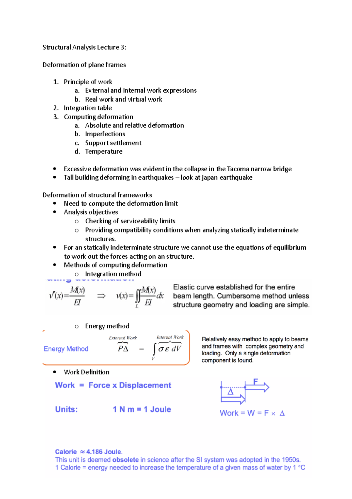 Structural Analysis Lecture 3 - External and internal work expressions ...