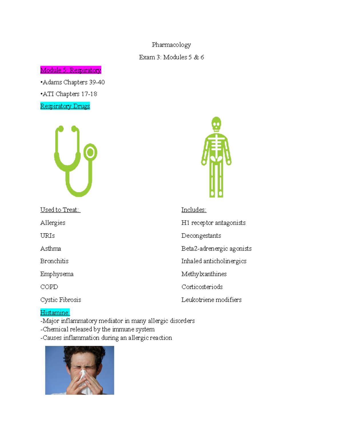 Pharmacology Exam 3 - pharm 1 exam 1 - Pharmacology Exam 3: Modules 5 ...