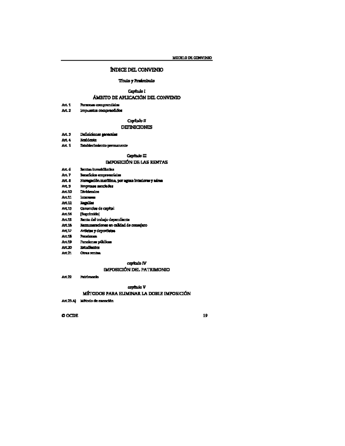 Modelo OCDE Resumen - regímenes especiales de tributación - Studocu