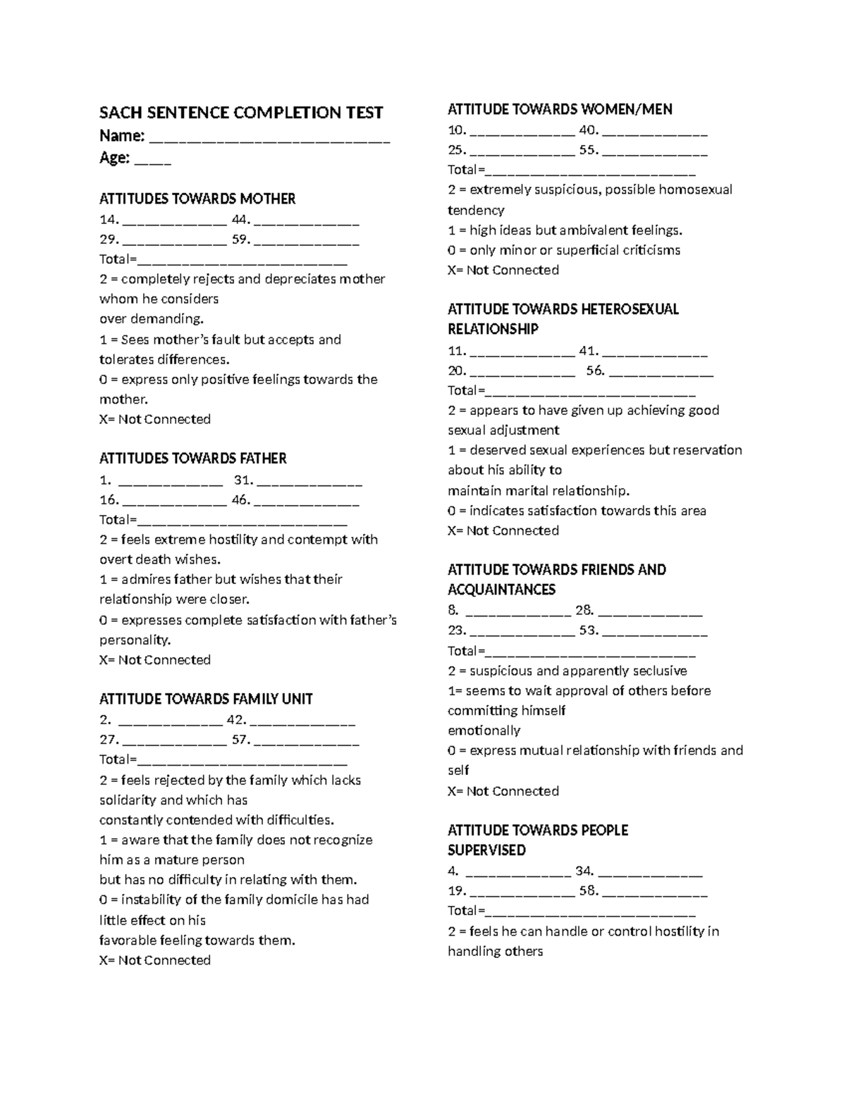 SACH Sentence Completion TEST result - SACH SENTENCE COMPLETION TEST ...